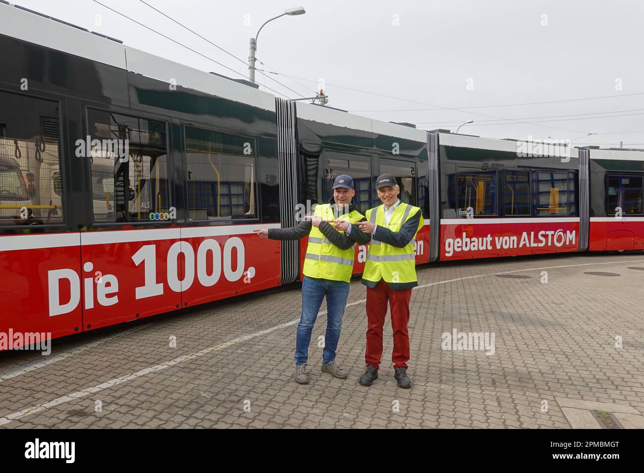 Wien, Alstom, Präsentation der 1000. Straßenbahn von Alstom (früher ...