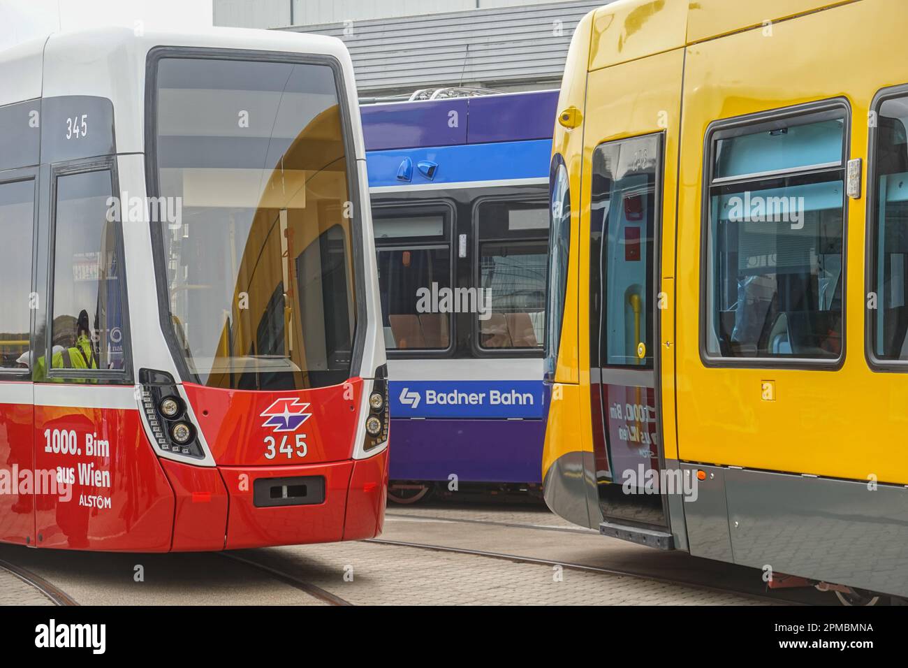 Wien, Alstom, Präsentation der 1000. Straßenbahn von Alstom (früher ...