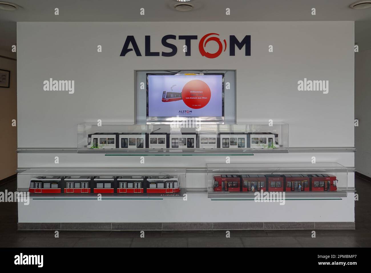 Wien, Alstom, Präsentation der 1000. Straßenbahn von Alstom (früher ...