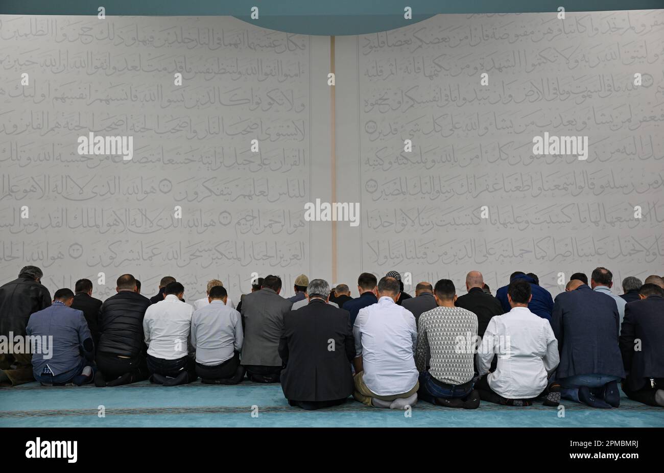 Mainz, Germany. 12th Apr, 2023. Believers have gathered in the prayer ...