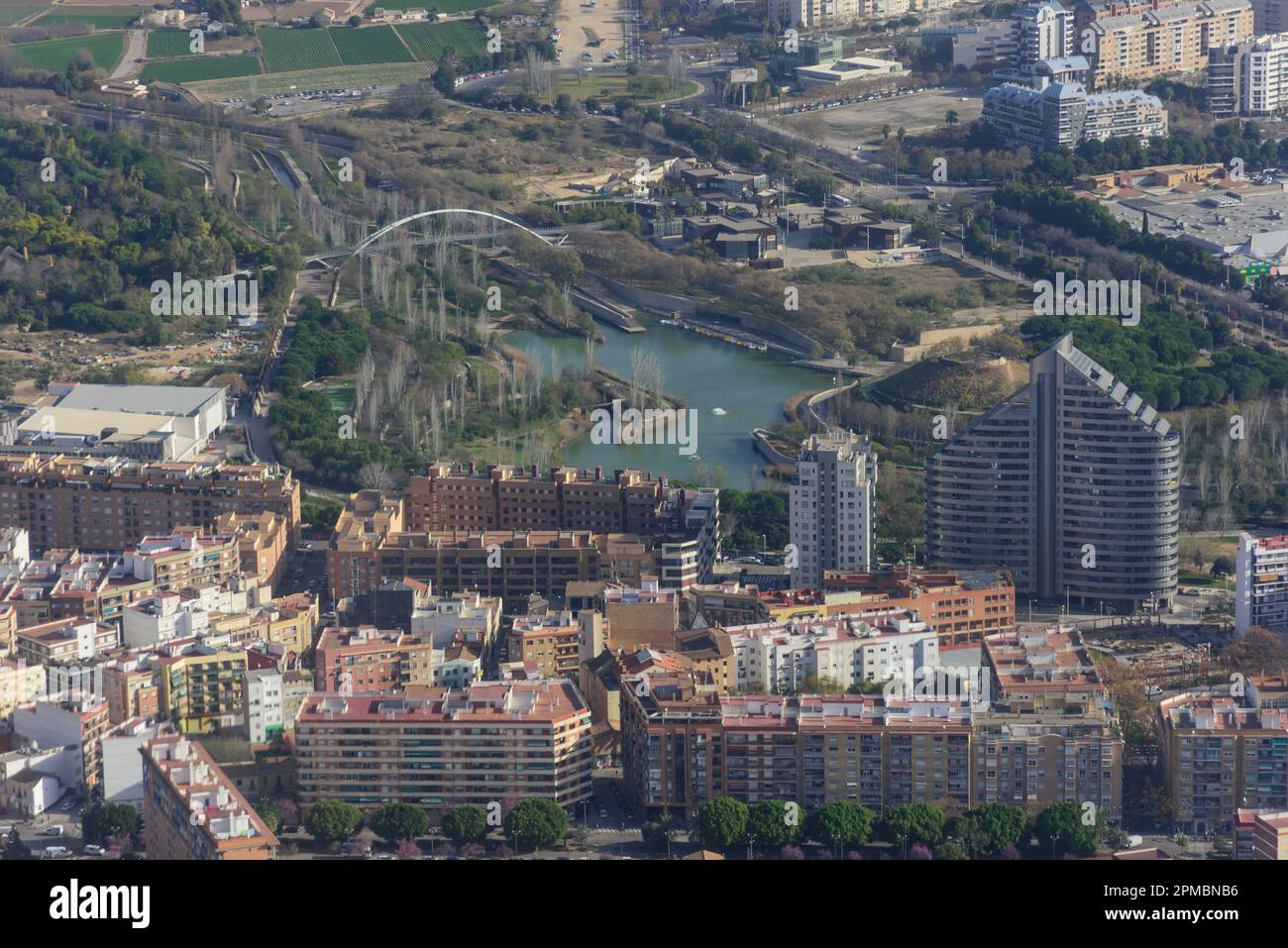 Valencia, Parc de Capçalera, Luftbild // Valencia, Cabecera Park ...