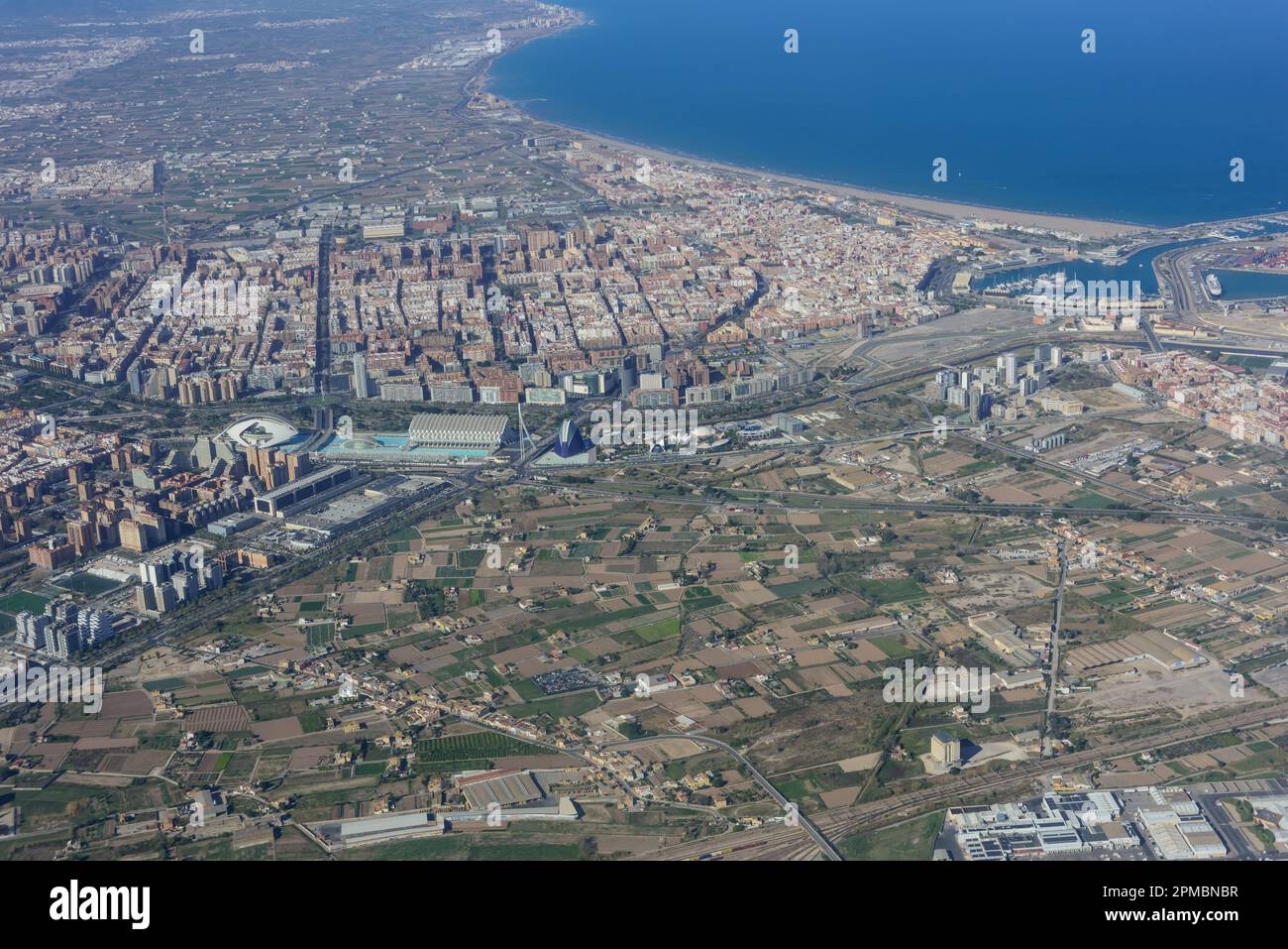 Valencia, Luftbild // Valencia, Aerial View Stock Photo - Alamy