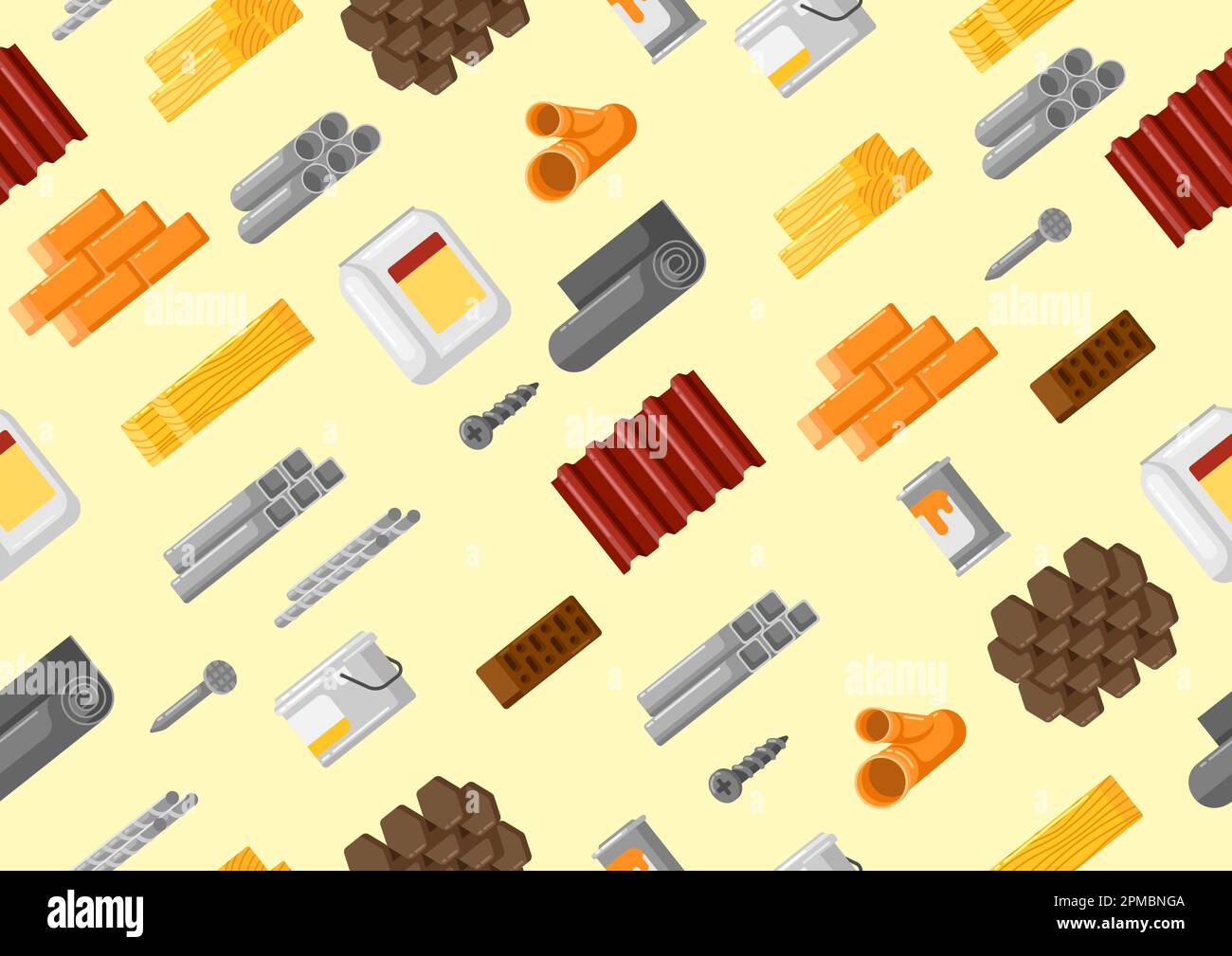 Building materials pattern. Industrial products for construction and ...