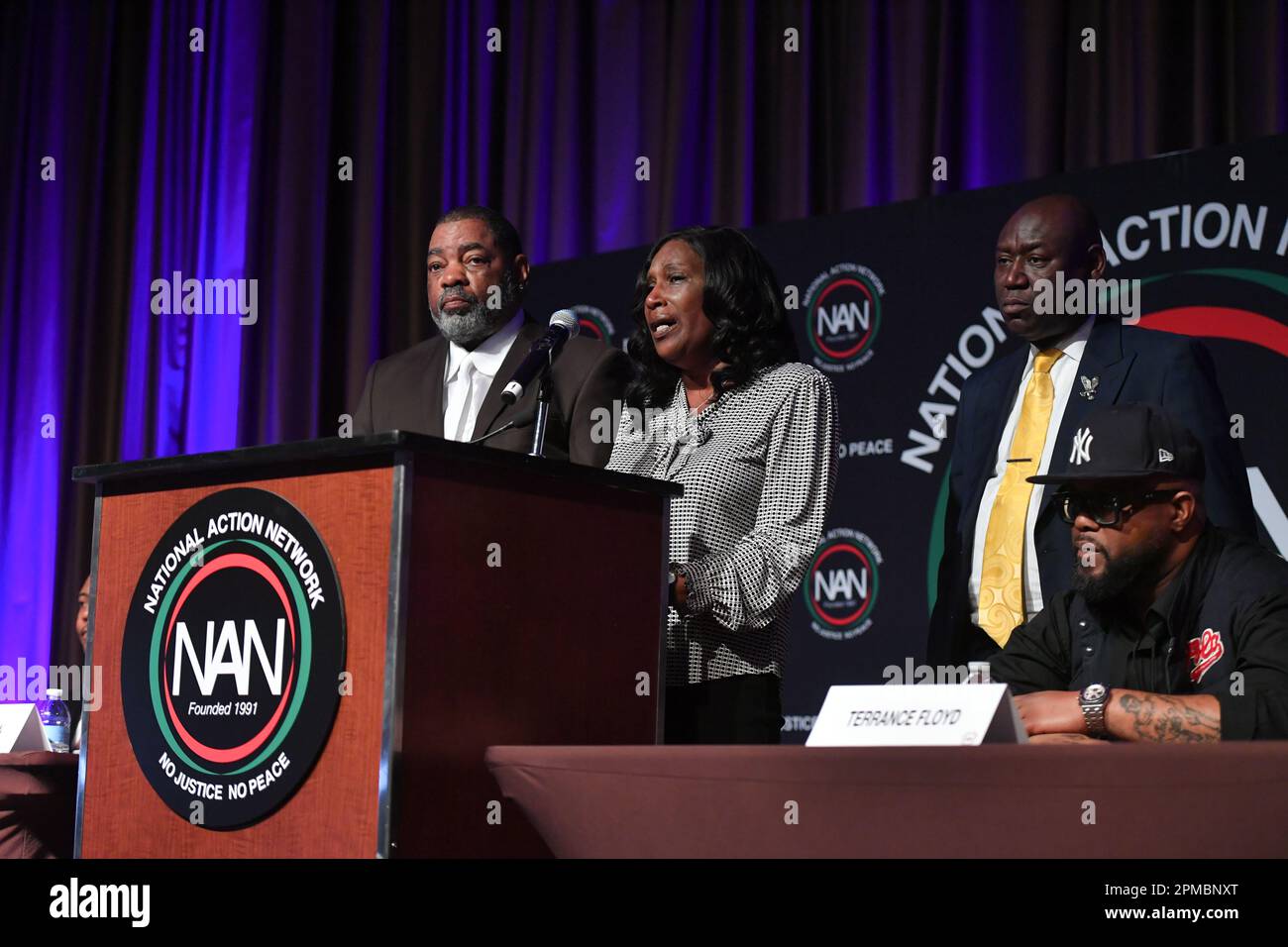 Rodney Walls and Row Vaughn Wells, parents of Tyre Nichols, attend the ...