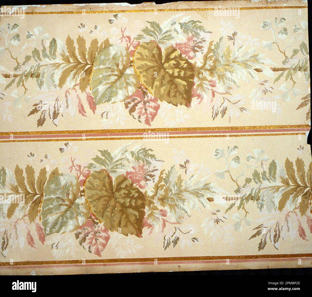 Border (USA); machine-printed, mica; 65 x 56 cm (25 9/16 x 22 1/16 in ...