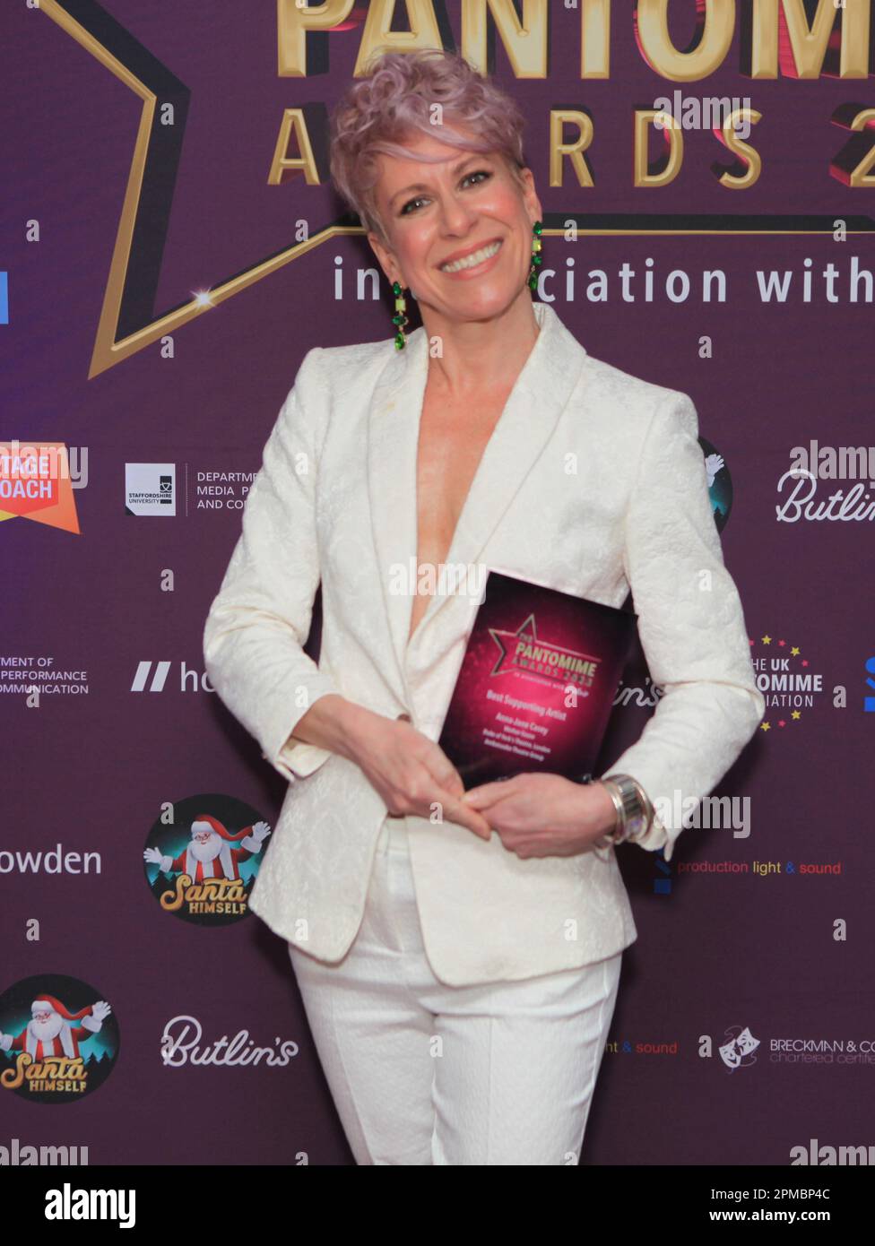 London, UK. Anna-Jane Casey at The Pantomime Awards 2023. Trafalgar ...
