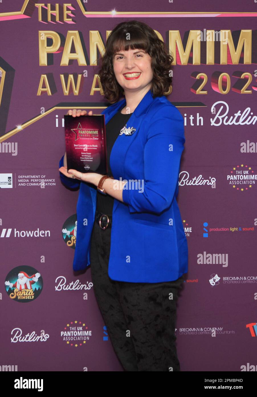 London, UK. Emma Fraser at The Pantomime Awards 2023. Trafalgar Theatre ...