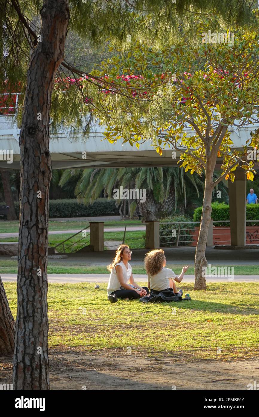 Valencia, Turia-Park // Valencia, Turia Gardens Stock Photo - Alamy