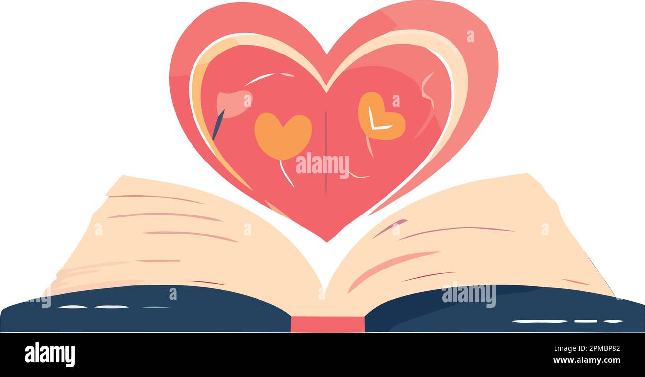 Love of reading fills my heart pages Stock Vector Image & Art - Alamy
