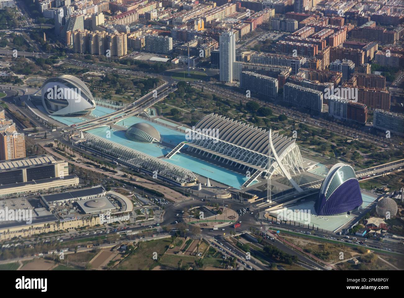 Spanien, Valencia, Santiago Calatrava, Ciutat de les Arts i les ...