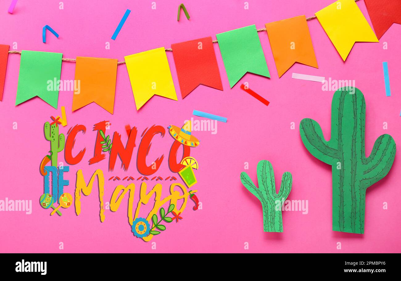 Bright greeting card for Cinco de Mayo (Fifth of May Stock Photo - Alamy