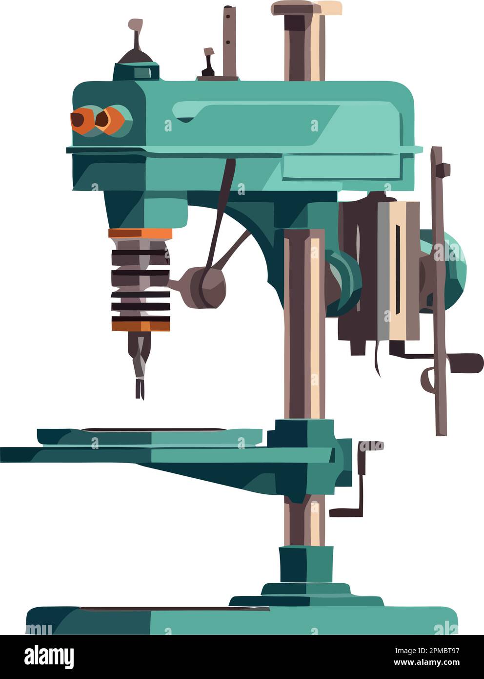 Old mechanic in workshop Stock Vector Images - Alamy