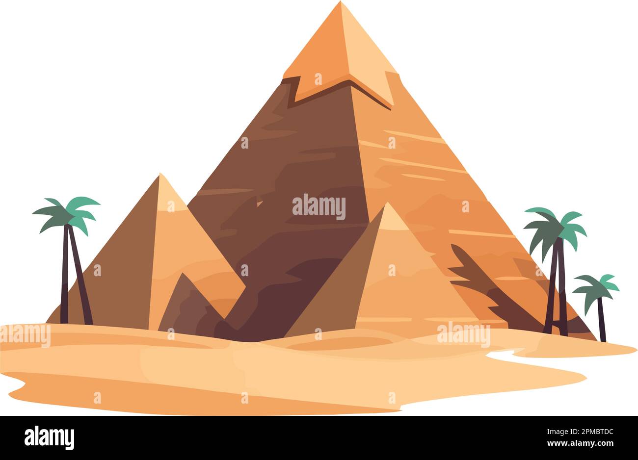 Ancient pyramid silhouette symbolizes Egyptian culture history Stock ...