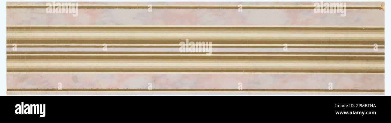 Border; block-printed on paper; 39 x 13.5 cm (15 3/8 x 5 5/16 in Stock ...