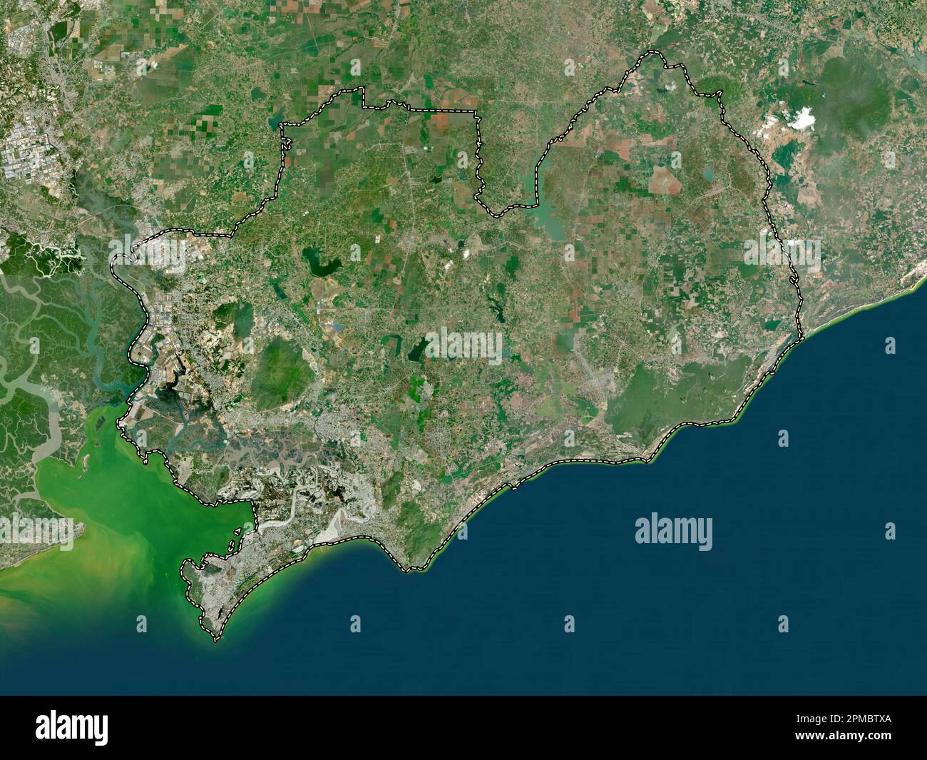 Ba Ria - Vung Tau, province of Vietnam. High resolution satellite map ...
