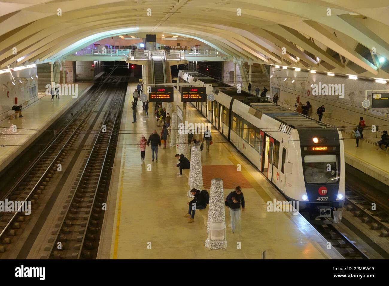 Spanien, Valencia, U-Bahn-Station Alameda von Santiago Calatrava, 1995 ...