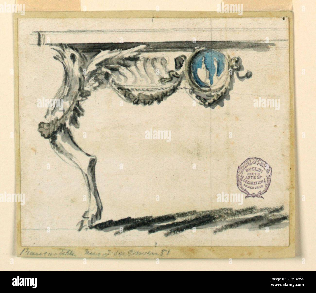 Drawing, Design for a Console Table; Designed by Giuseppe Valadier ...