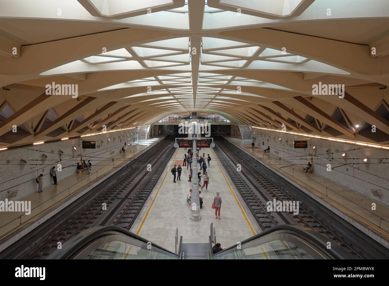 Spanien, Valencia, U-Bahn-Station Alameda von Santiago Calatrava, 1995 ...