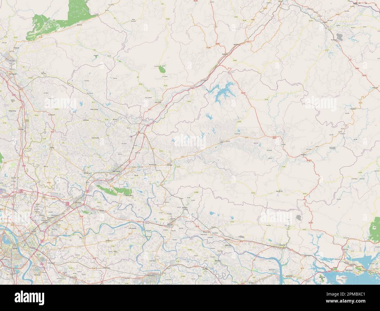 Bac Giang, province of Vietnam. Open Street Map Stock Photo - Alamy