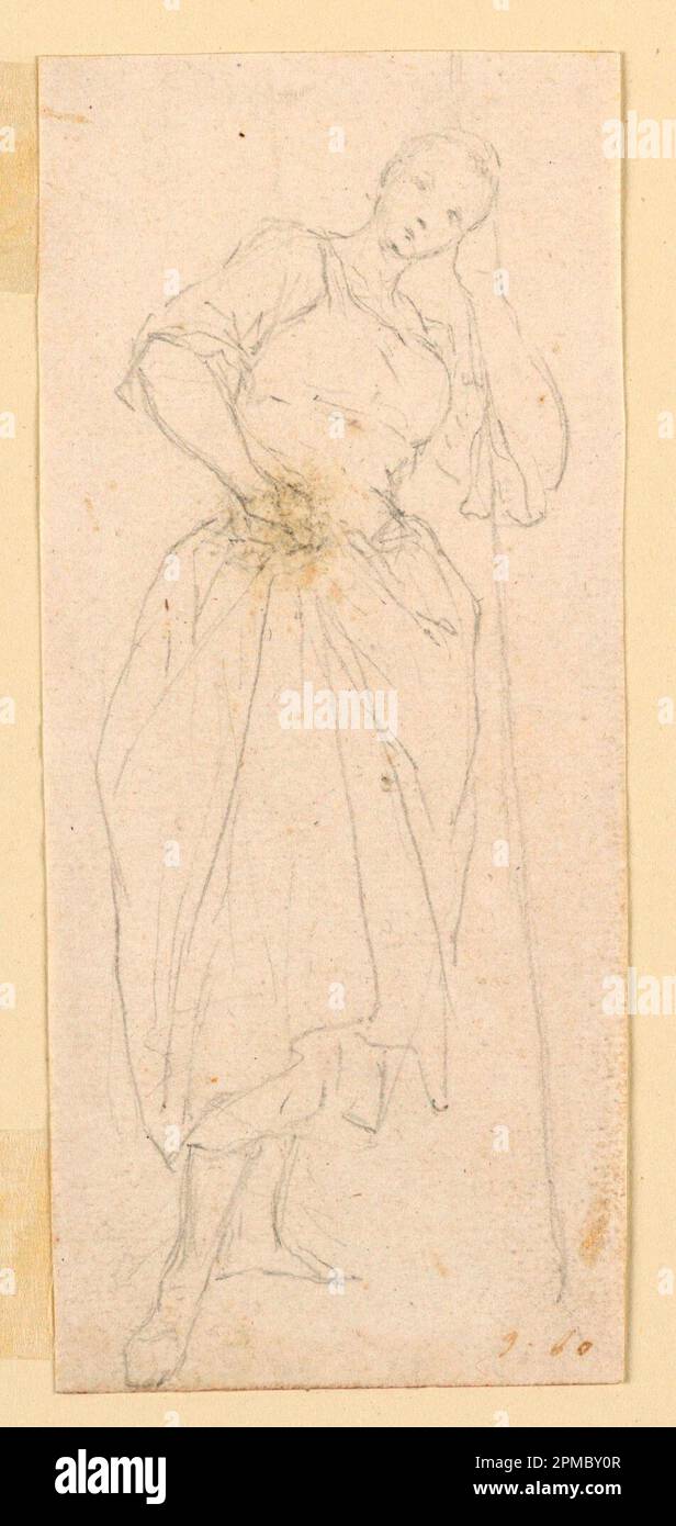 Drawing, Standing Woman; Designed by Luigi Vanvitelli (Italian, 1700 ...