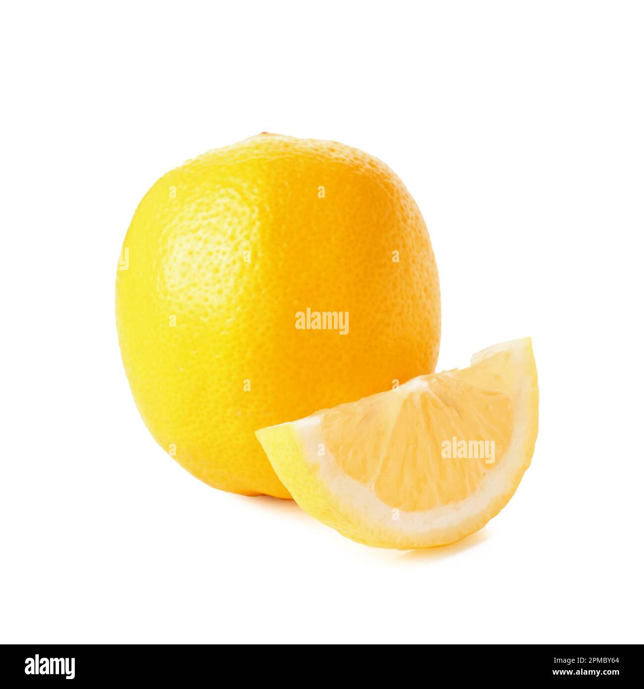 Whole and cut fresh lemons on white background Stock Photo - Alamy