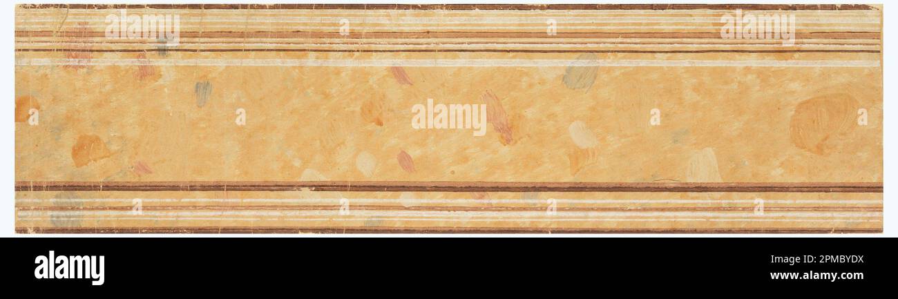 Border; block-printed on paper; 39 x 13.5 cm (15 3/8 x 5 5/16 in Stock ...