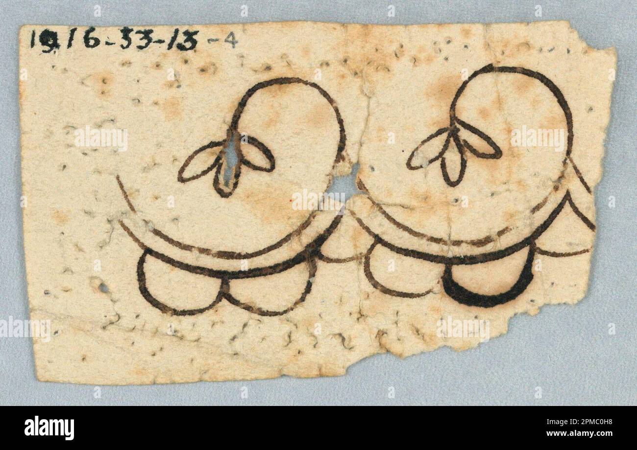 Drawing, Design for Embroidery Pattern; brush and black ink on paper ...