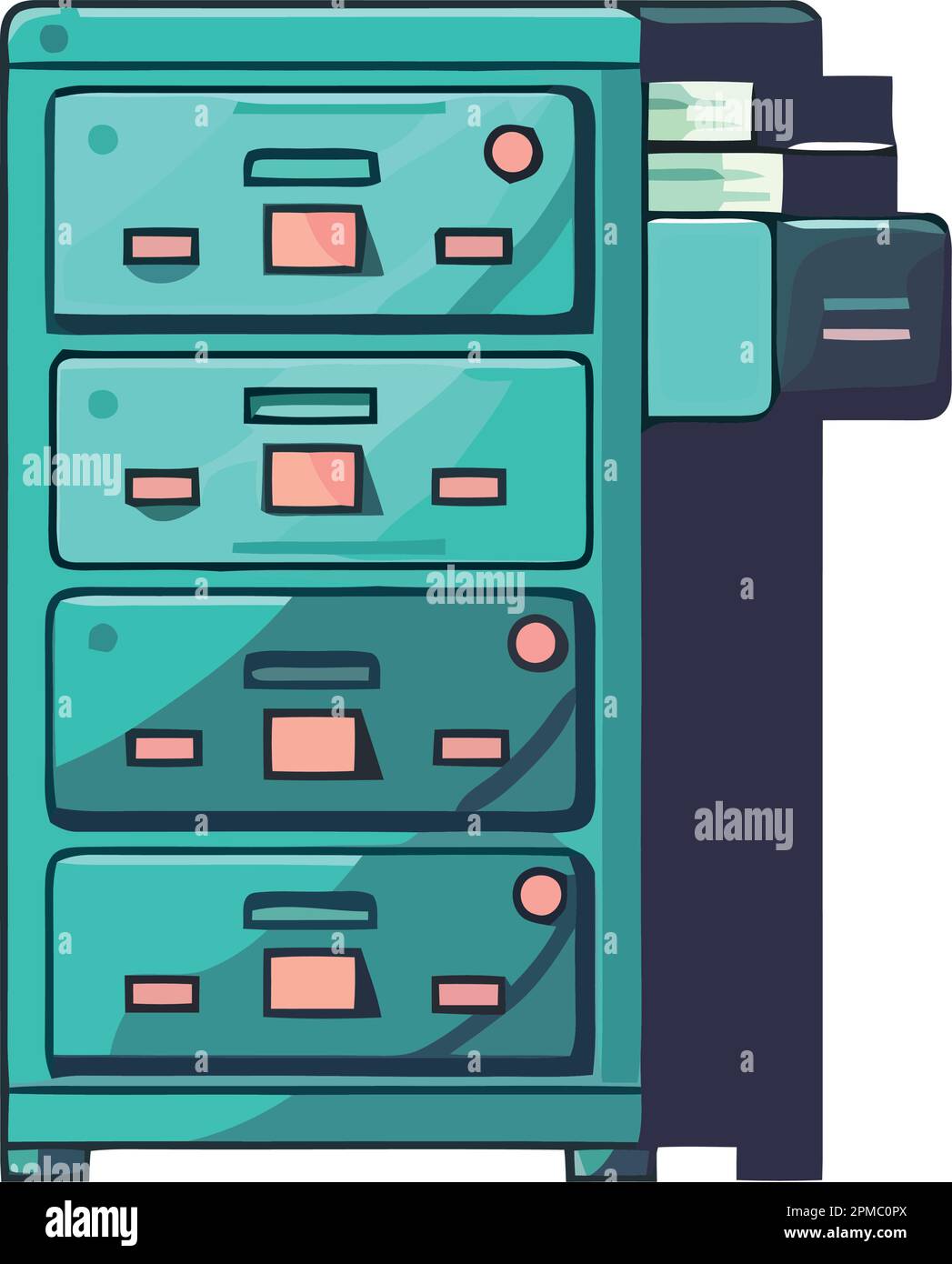 Old filing cabinet Stock Vector Images - Alamy