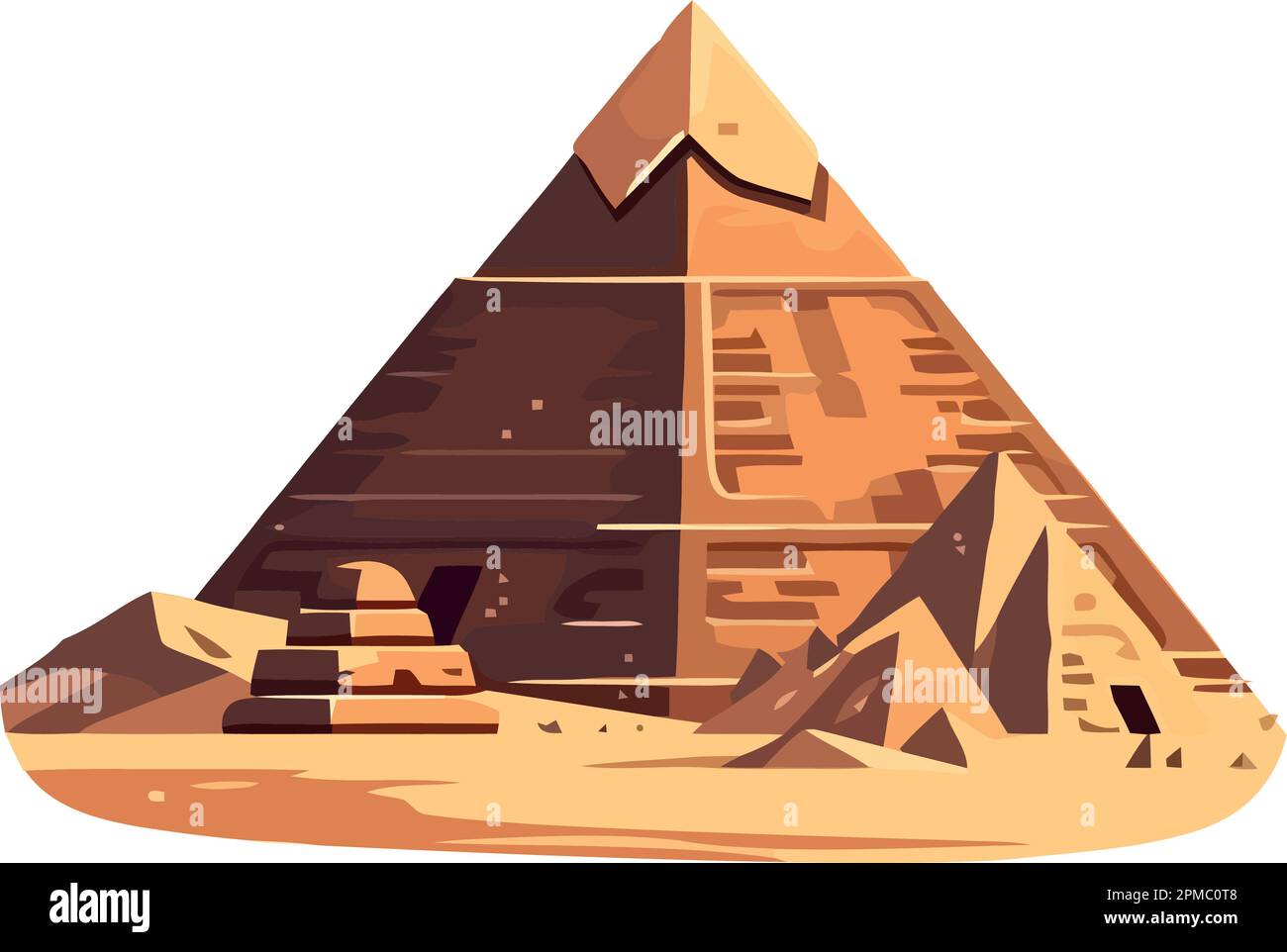 Ancient pharaohs built pyramids, symbols of spirituality Stock Vector ...