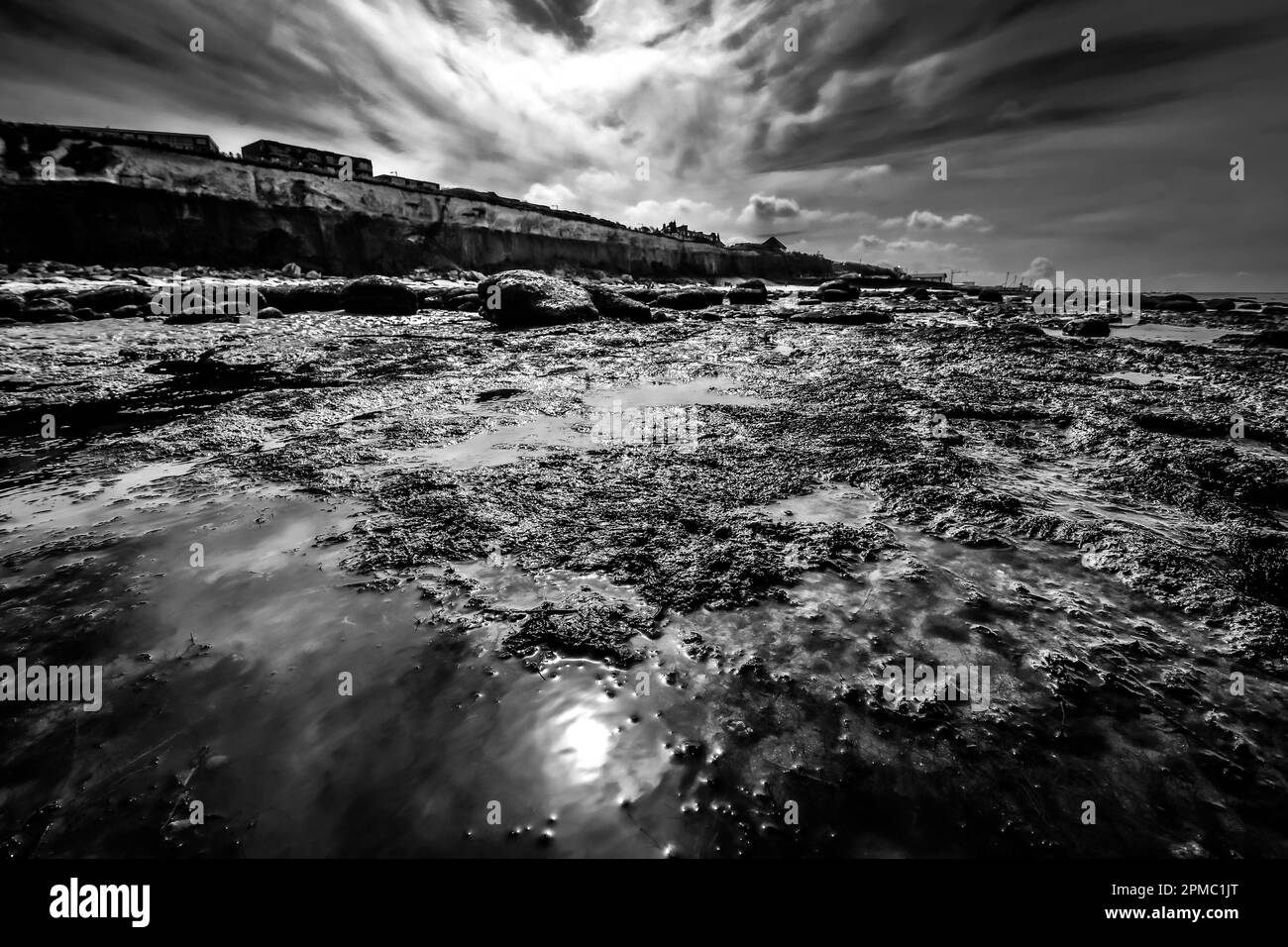 Hunstanton cliffs Black and White Stock Photos & Images - Alamy