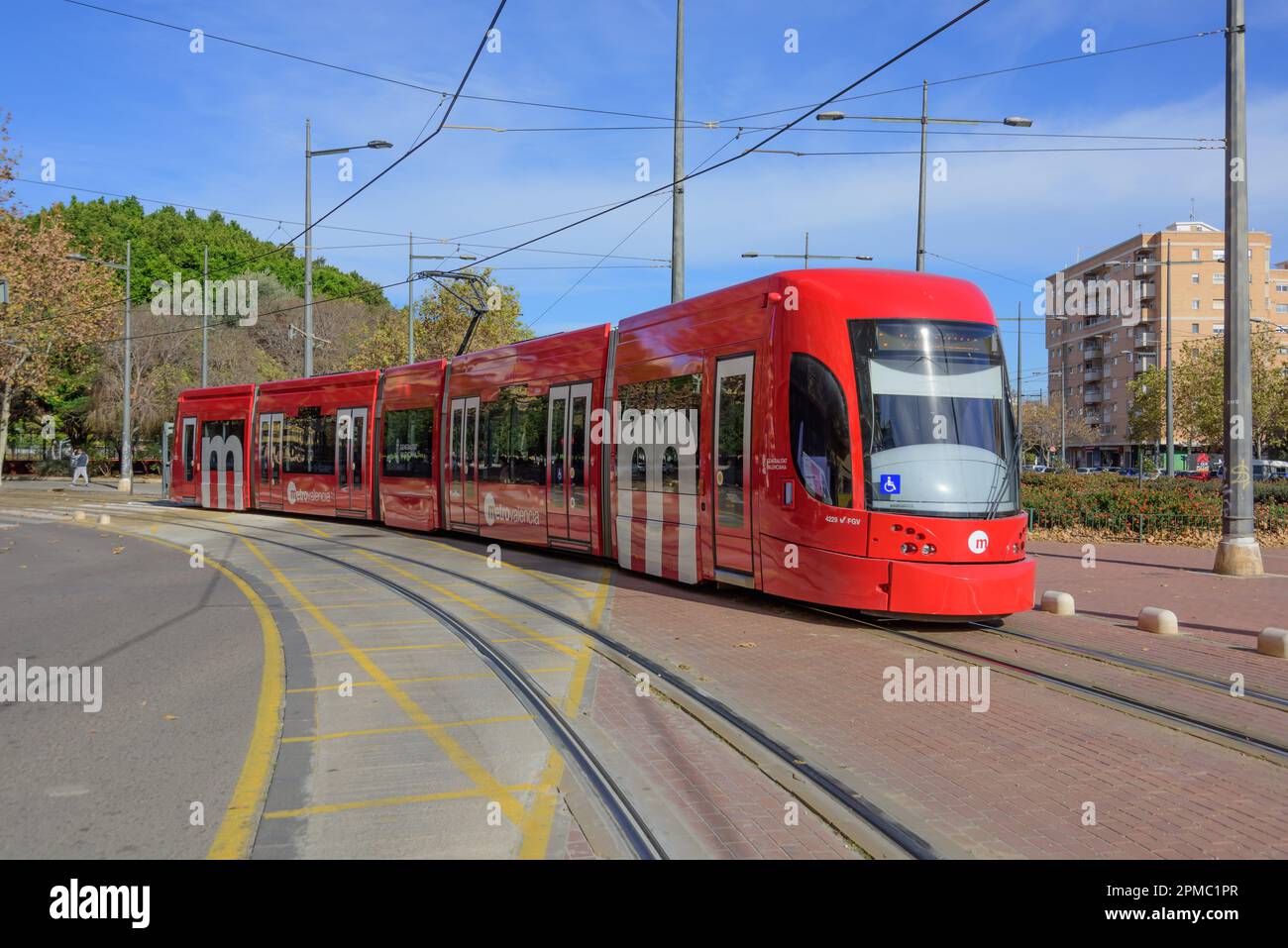 Spanien, Valencia, Straßenbahn, Linie 4, Pont de Fusta // Spain ...