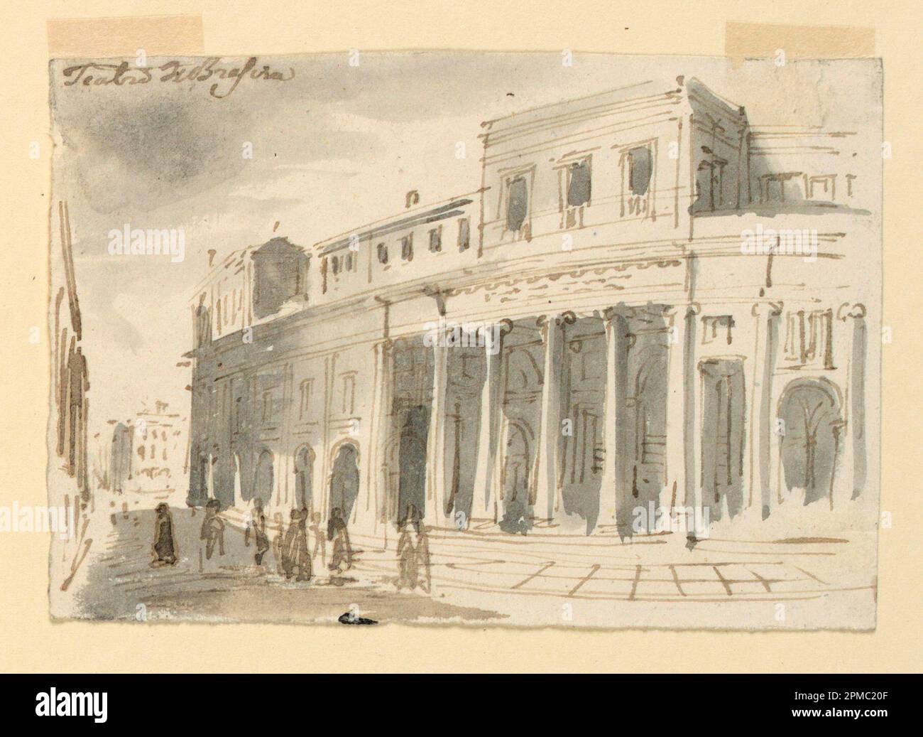 Drawing, Exterior, Theatre at Brescia; Possibly by Antonio Giuseppe ...