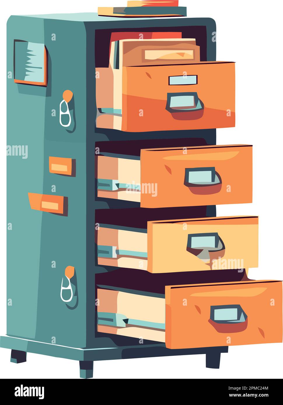 Modern vector illustration of an organized office library Stock Vector Image & Art - Alamy