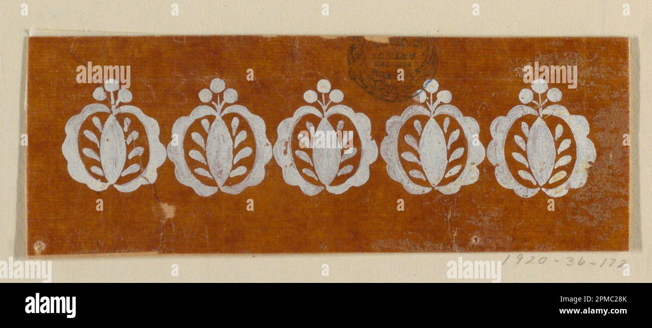 Drawing, Design for an Embroidered or Woven Horizontal Border of the ...