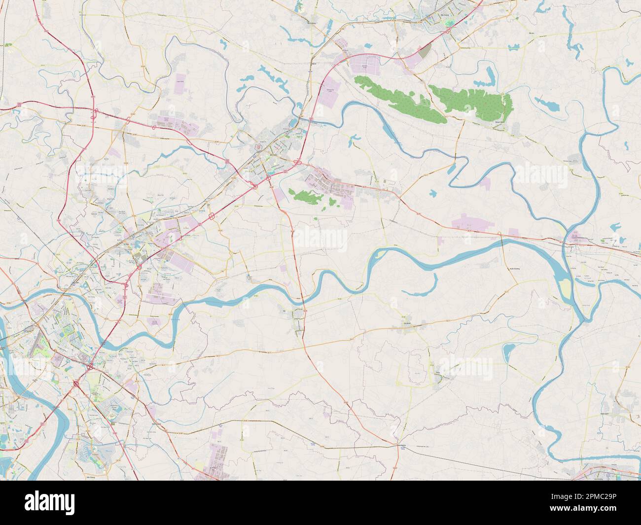 Bac Ninh, province of Vietnam. Open Street Map Stock Photo - Alamy