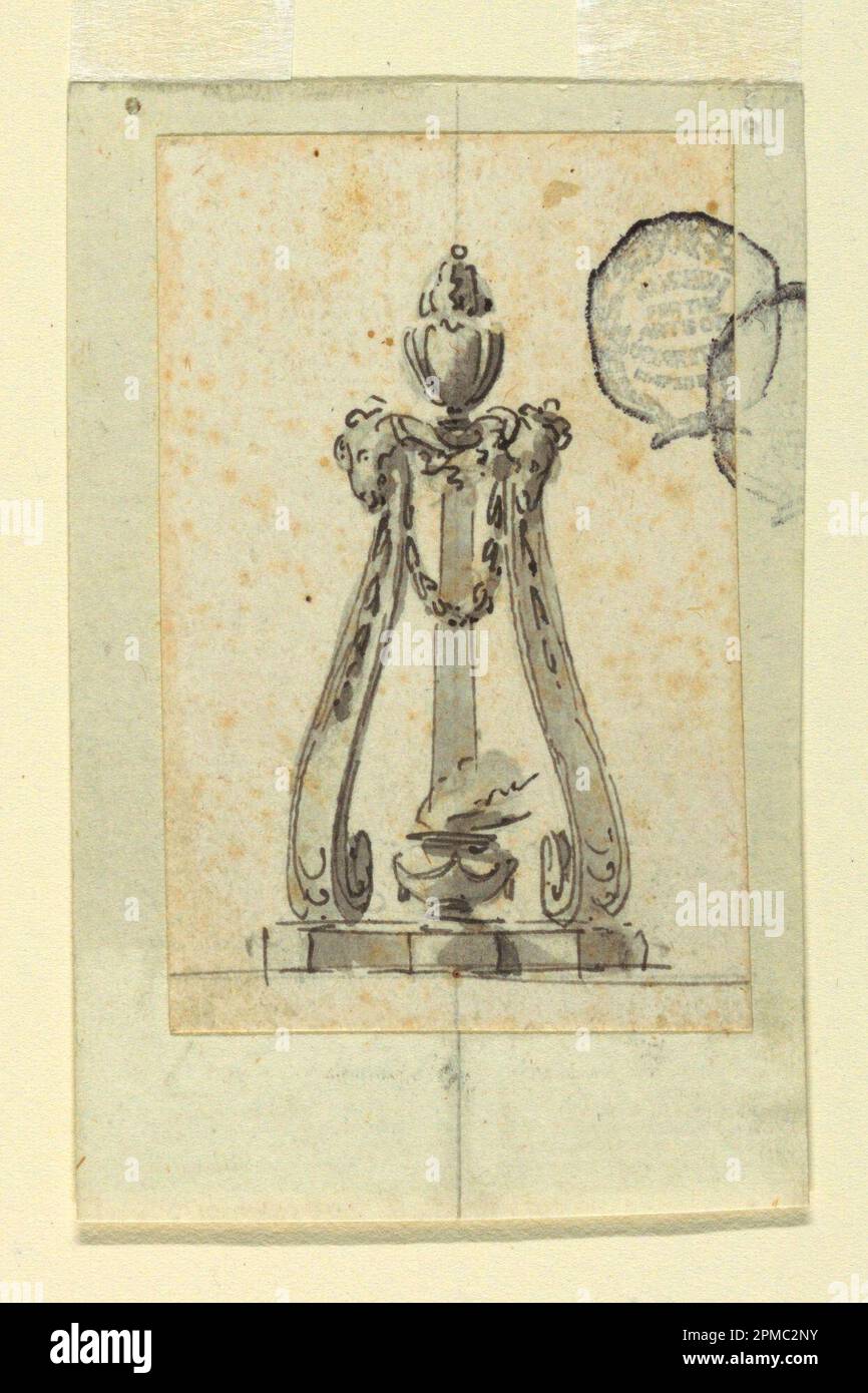 Drawing, Design for a Lamp; Designed by Giuseppe Barberi (Italian, 1746 ...