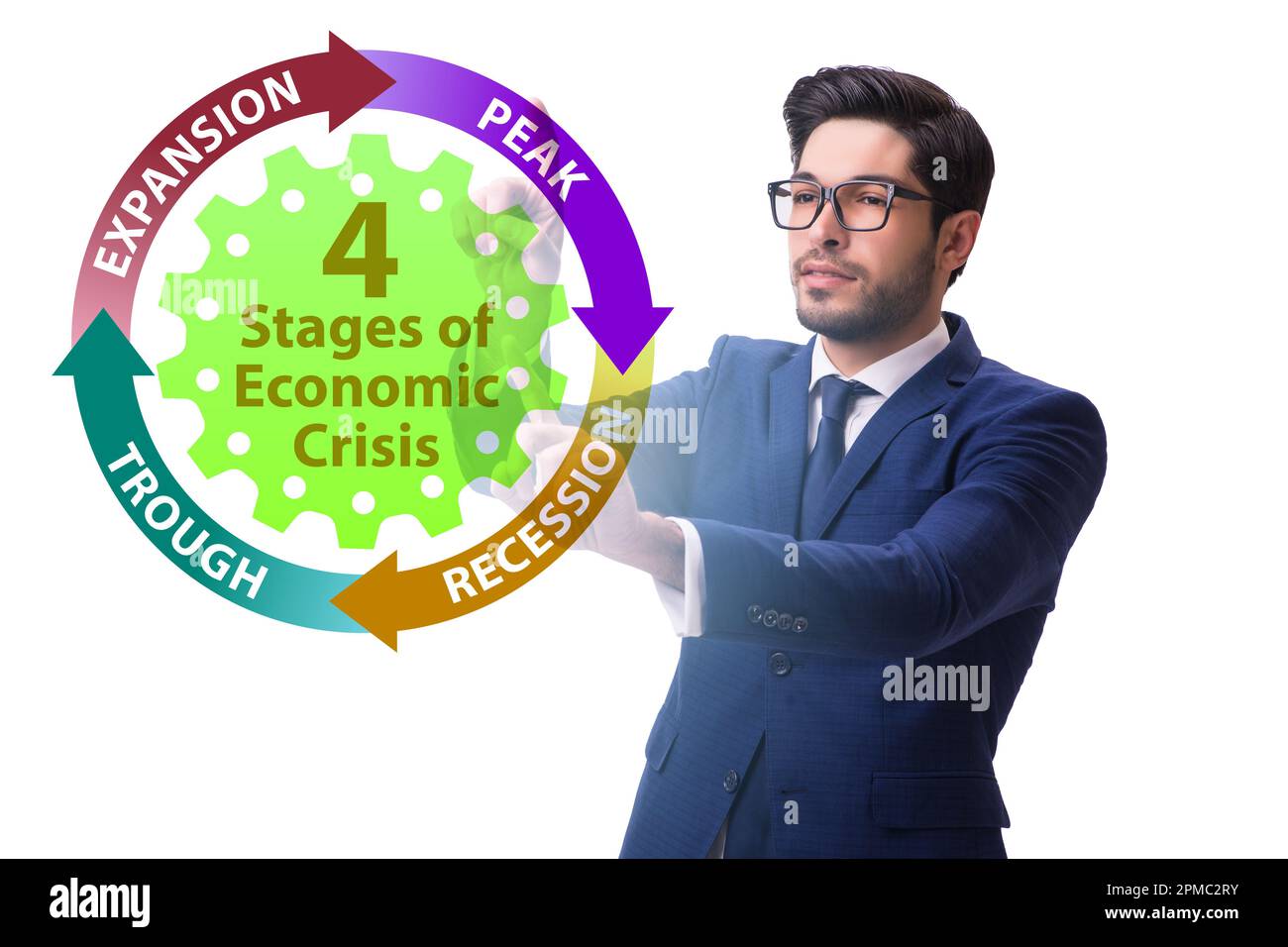Illustration of four stages of the crisis Stock Photo - Alamy