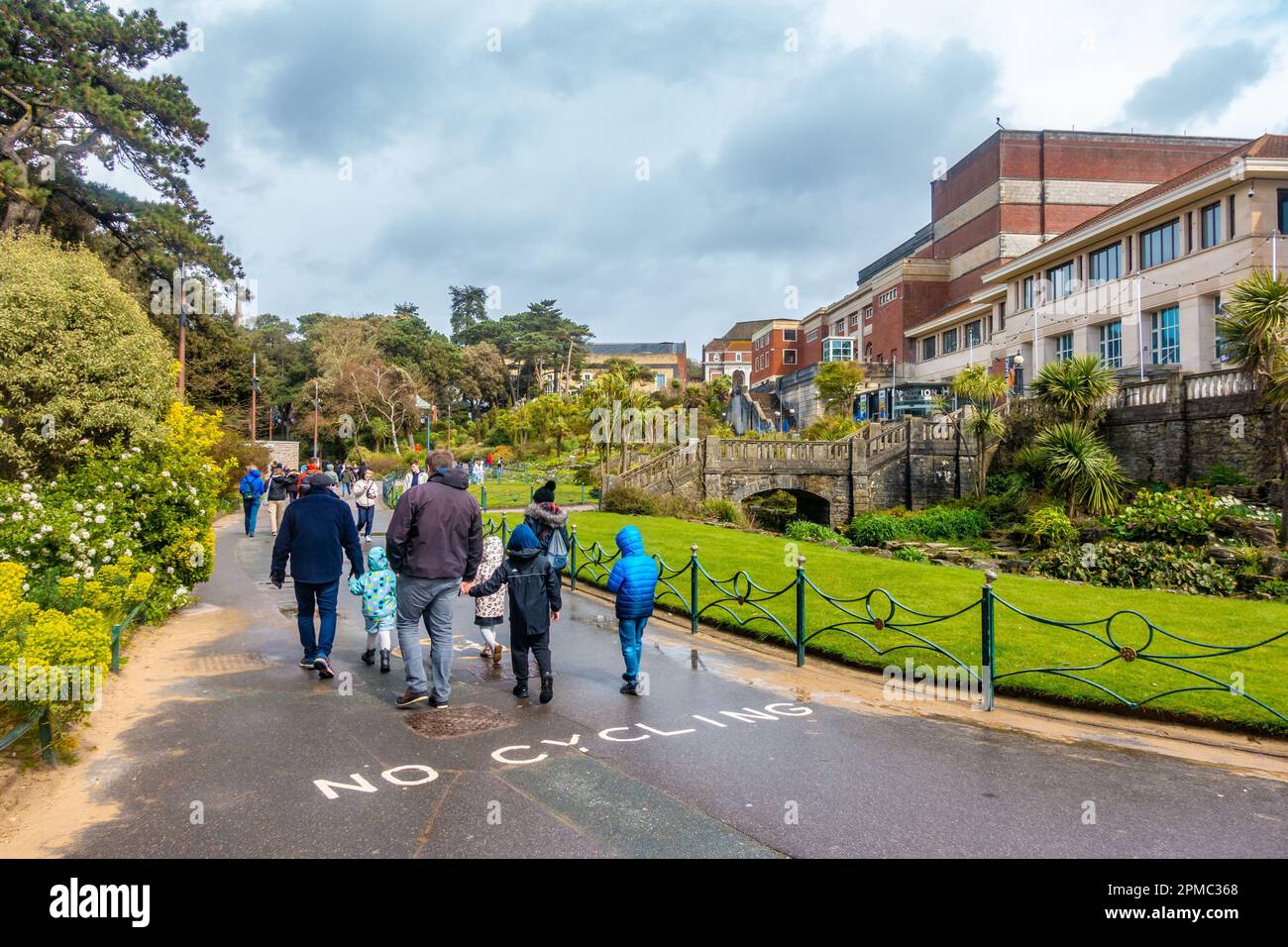 People walking through Lower Gardens, a public park and green space in ...