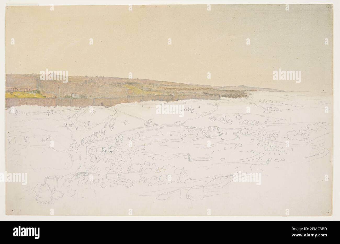 Drawing, Jerusalem, general view; Frederic Edwin Church (American, 1826 ...