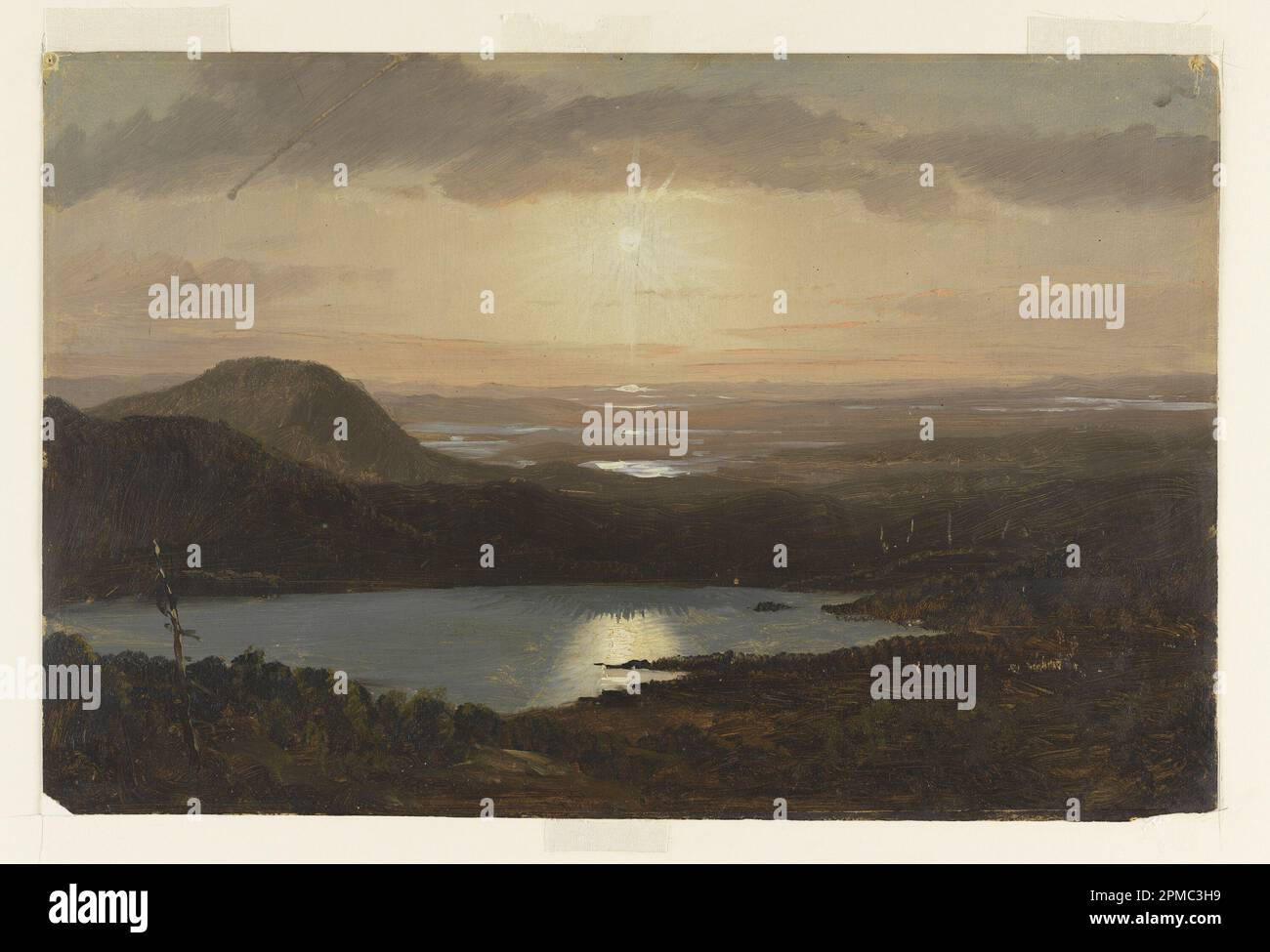Drawing, Eagle Lake Viewed from Cadillac Mountain, Mount Desert Island ...