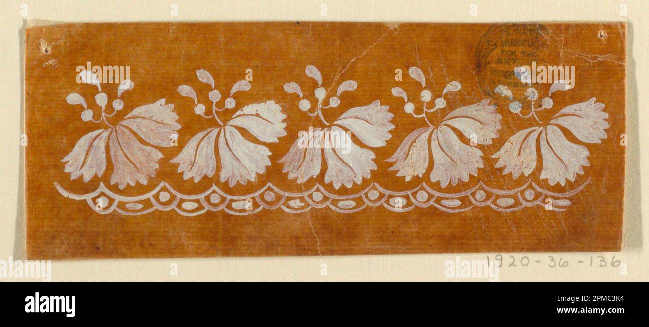 Drawing, Design for an Embroidered or Woven Horizontal Border of the ...