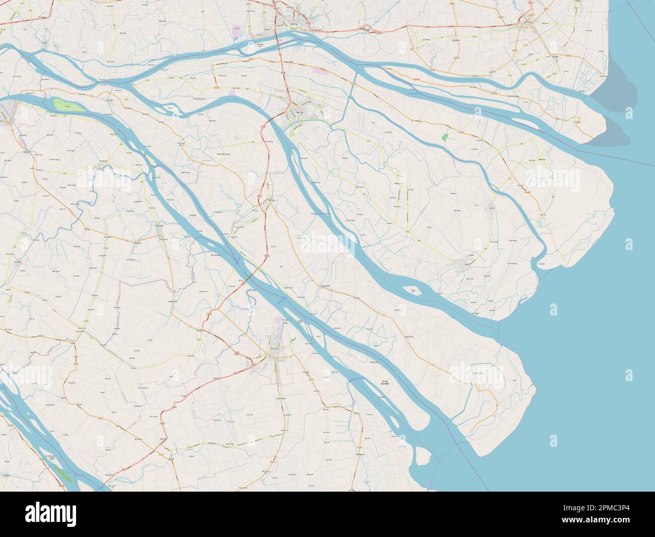 Ben Tre, province of Vietnam. Open Street Map Stock Photo - Alamy