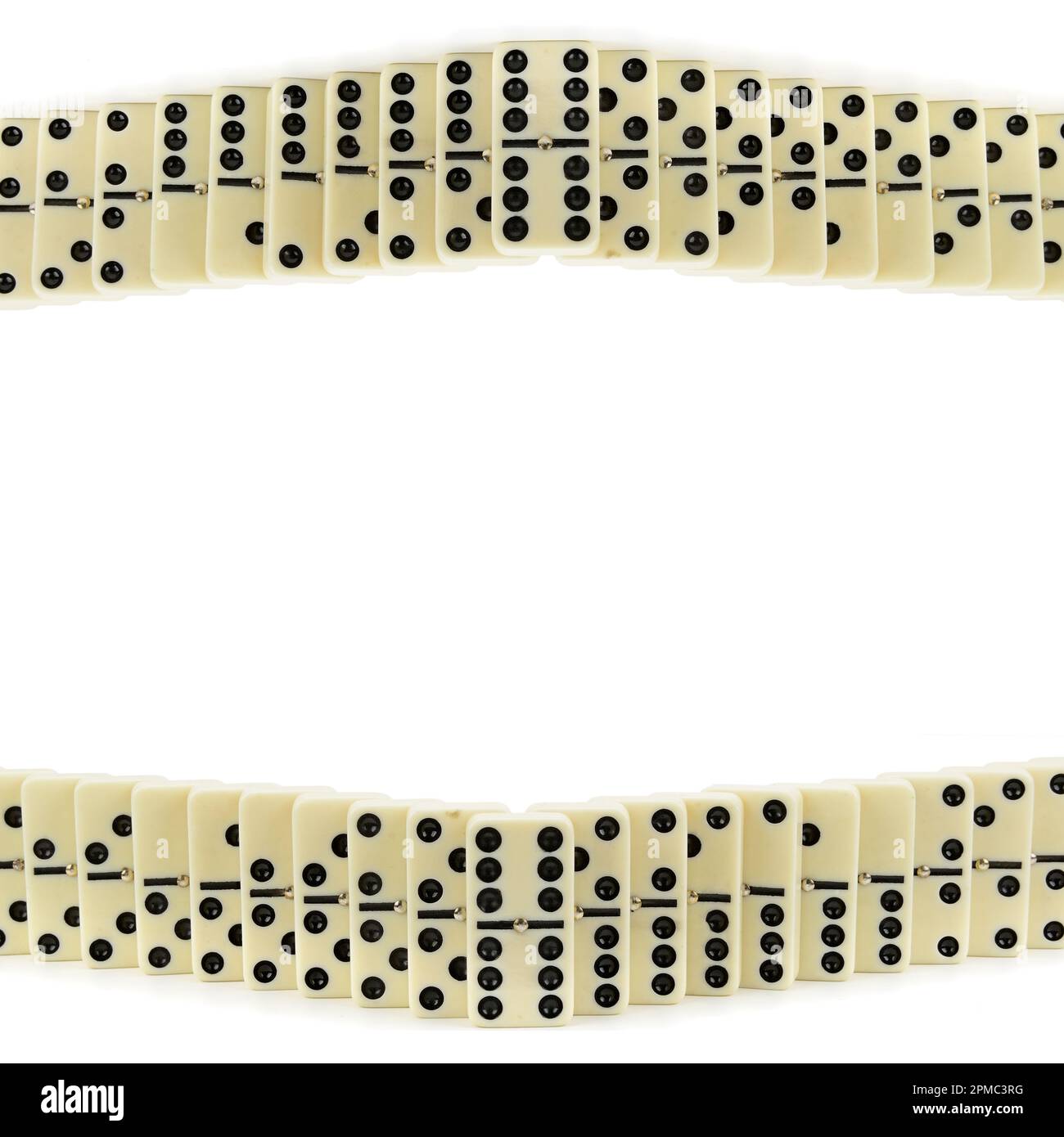 Frame of dominoes isolated on white background Stock Photo - Alamy