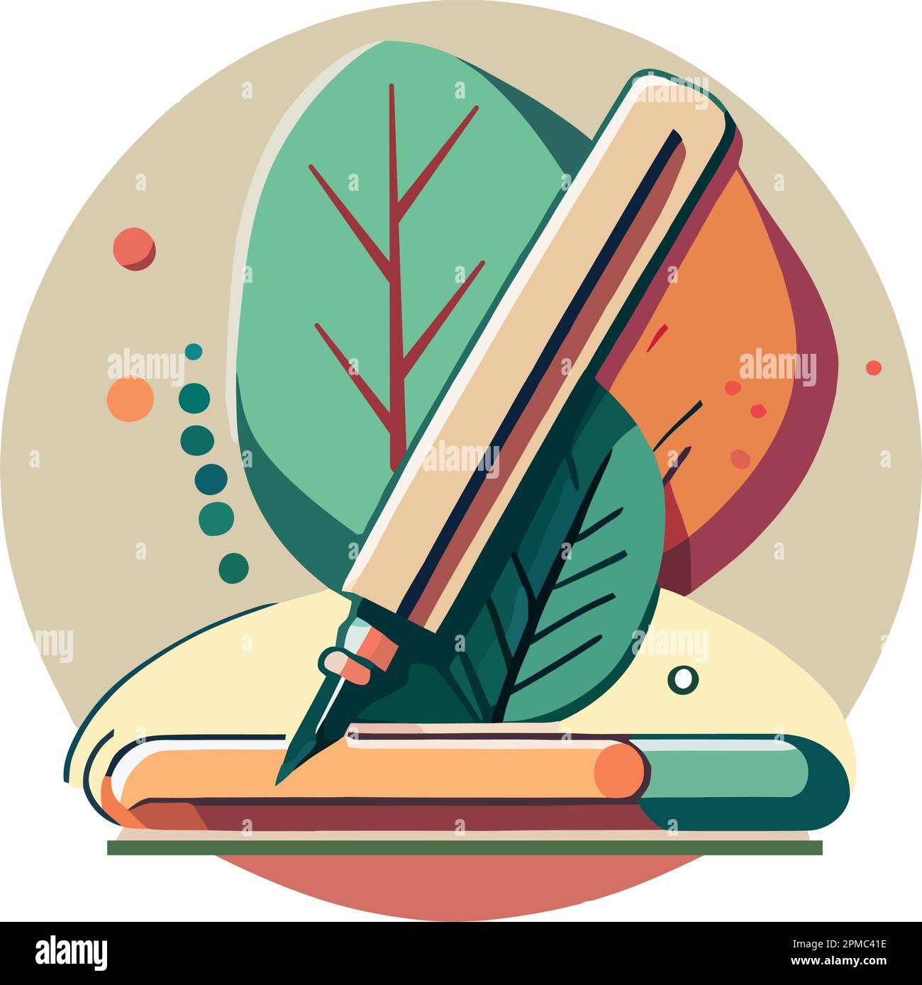 Vector illustration of a creative student working Stock Vector Image ...