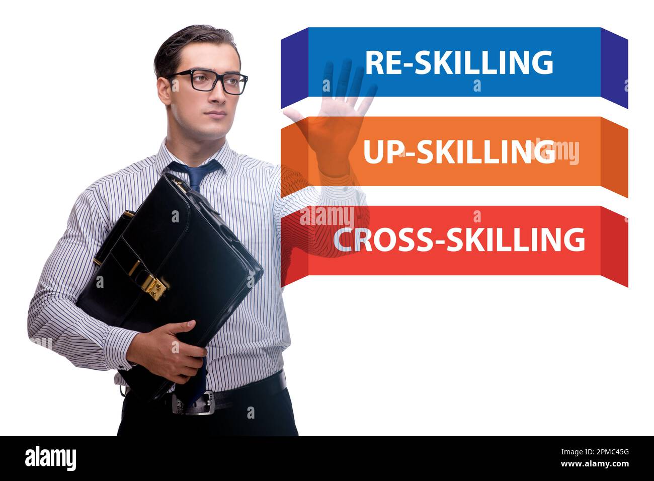 Re-skilling and upskilling in the learning concept Stock Photo - Alamy
