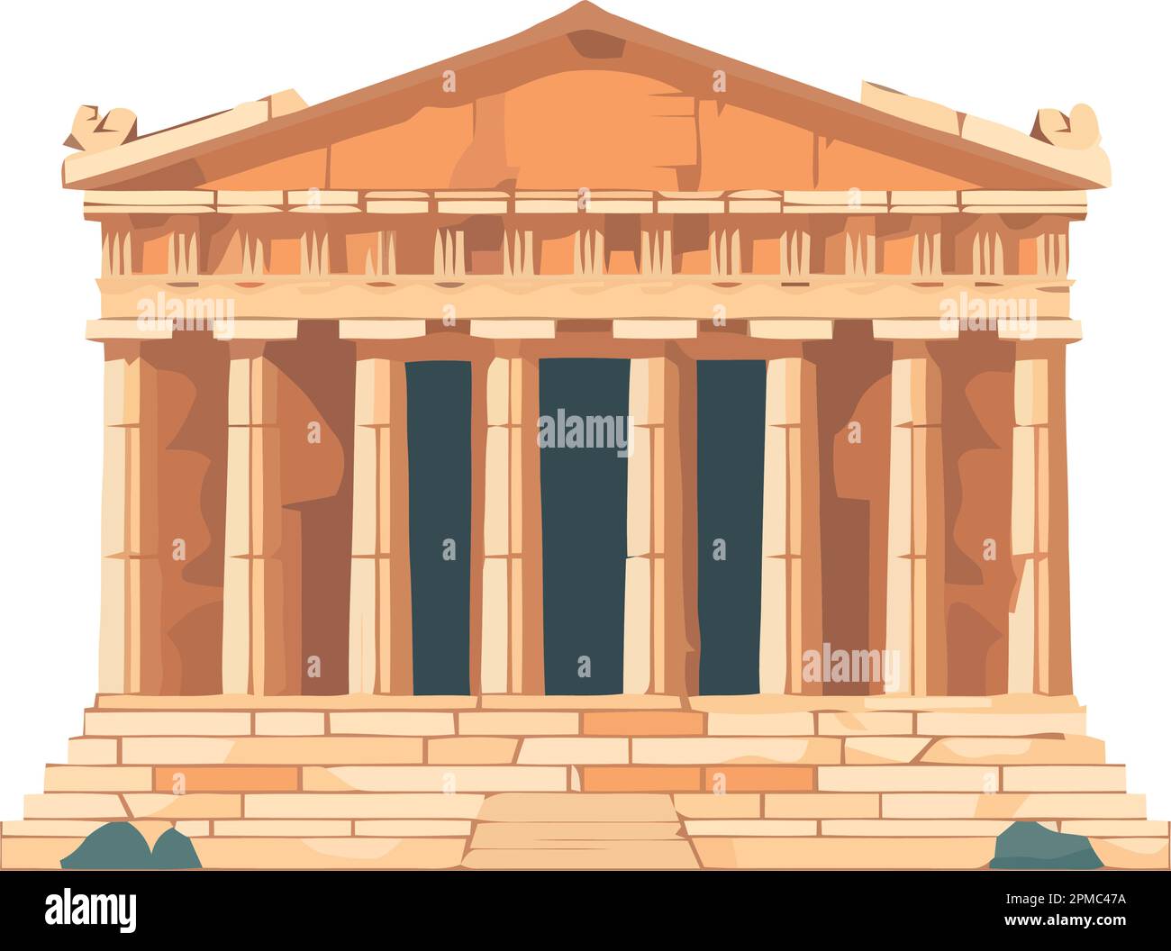 Classical Greek architecture a symbol of history Stock Vector Image ...