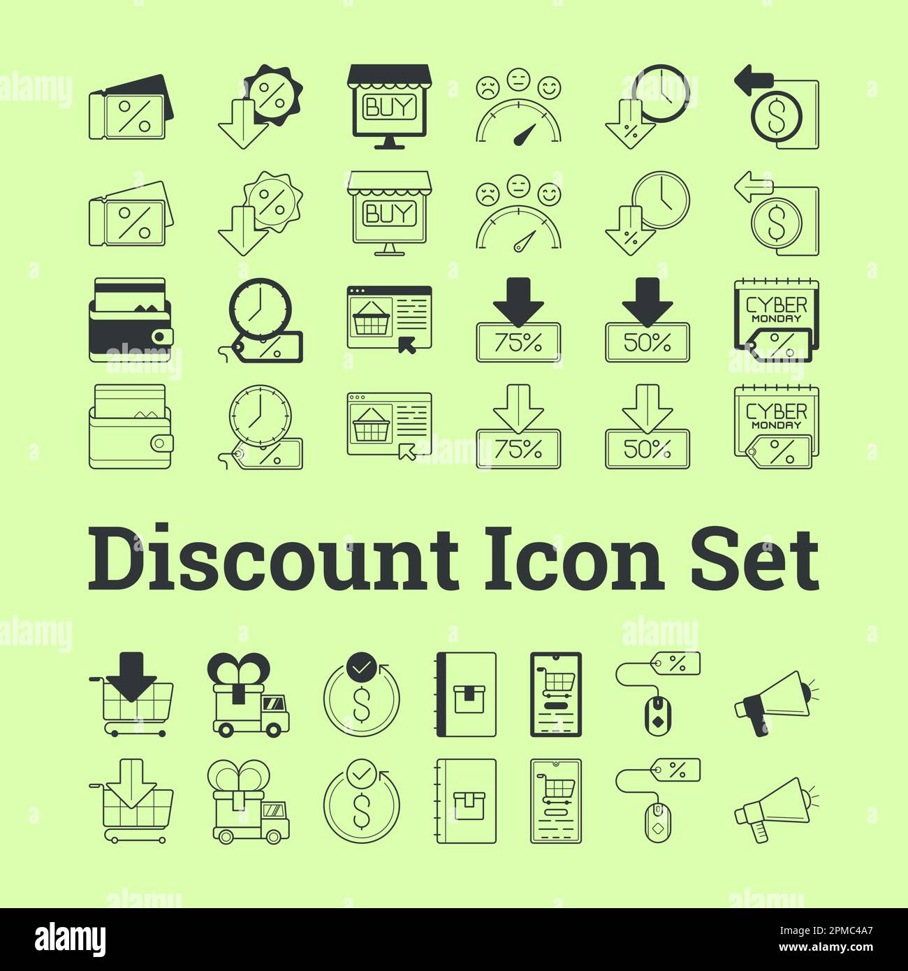 Big Savings Ahead: Discount Icon Set Stock Vector Image & Art - Alamy