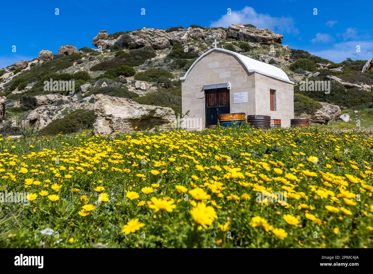 St. George's Chapel in Kormacit Bay in Northern Cyprus. Livera, Cyprus ...