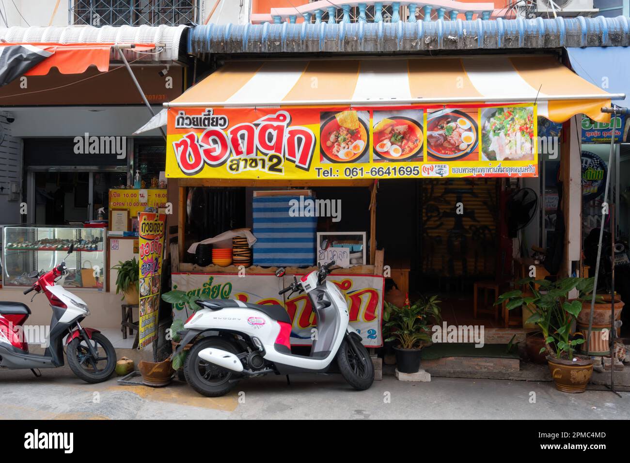 Pattaya,Thailand - March 13,2023:Downtown This is a cheap,small Thai ...
