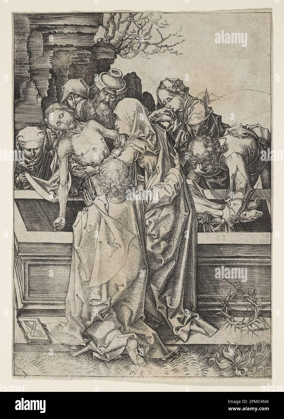 Print, The Entombment; Martin Schongauer (German, 1450–91); Germany ...